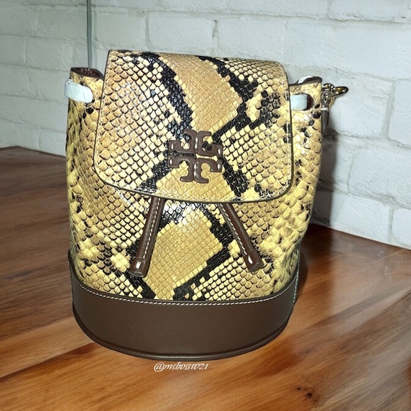 Tory Burch | Bags | Tory Burch Thea Exotic Mini Bucket Backpack ...